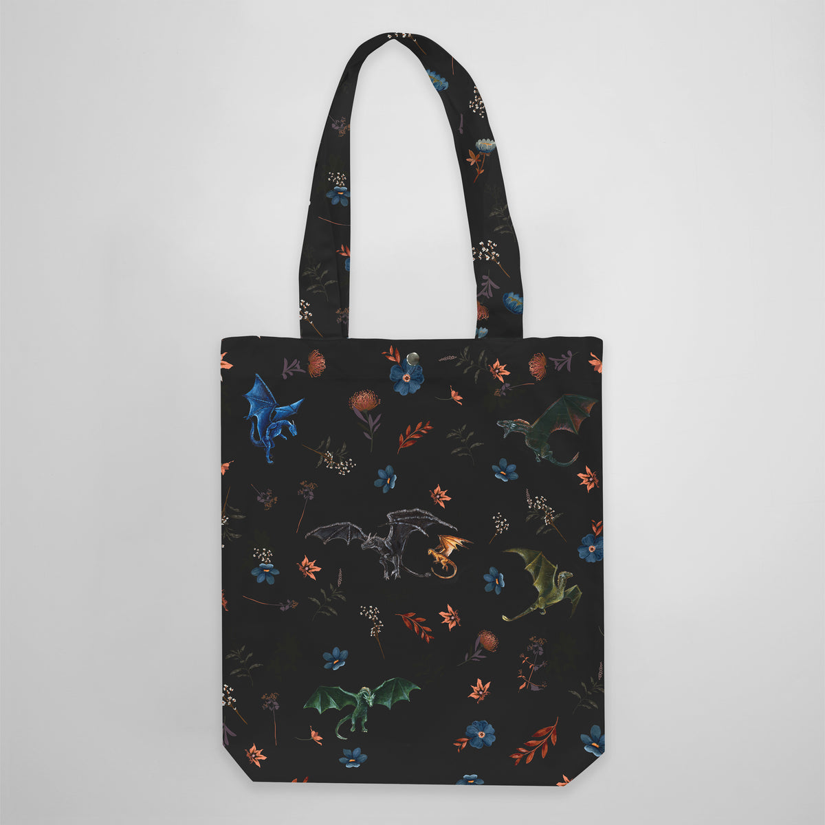 Deluxe Canvas Tote Bag of Dragons — Kay Pop Art Studio