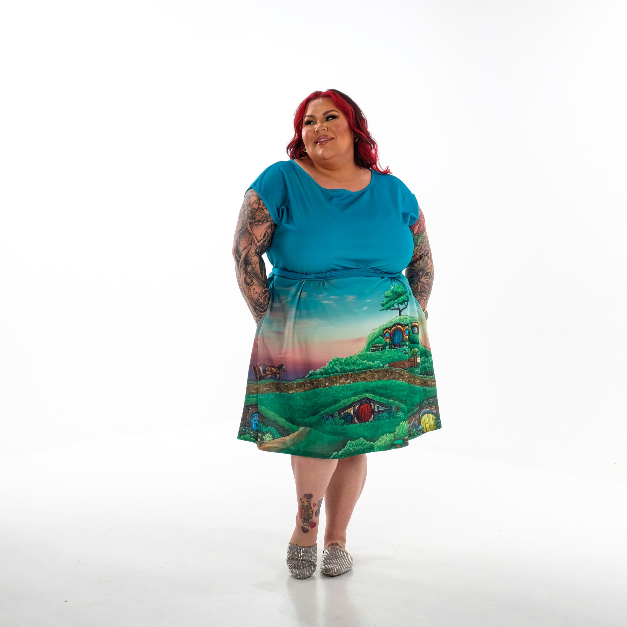 The Shire Tie Wrap Dress with Pockets — Kay Pop Art Studio